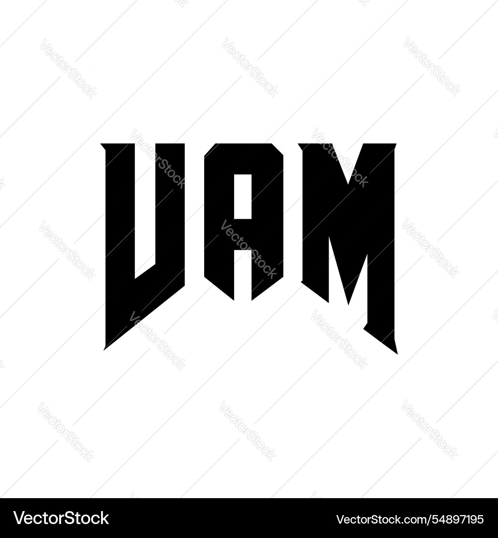 Vam letter logo design for technology company Vector Image