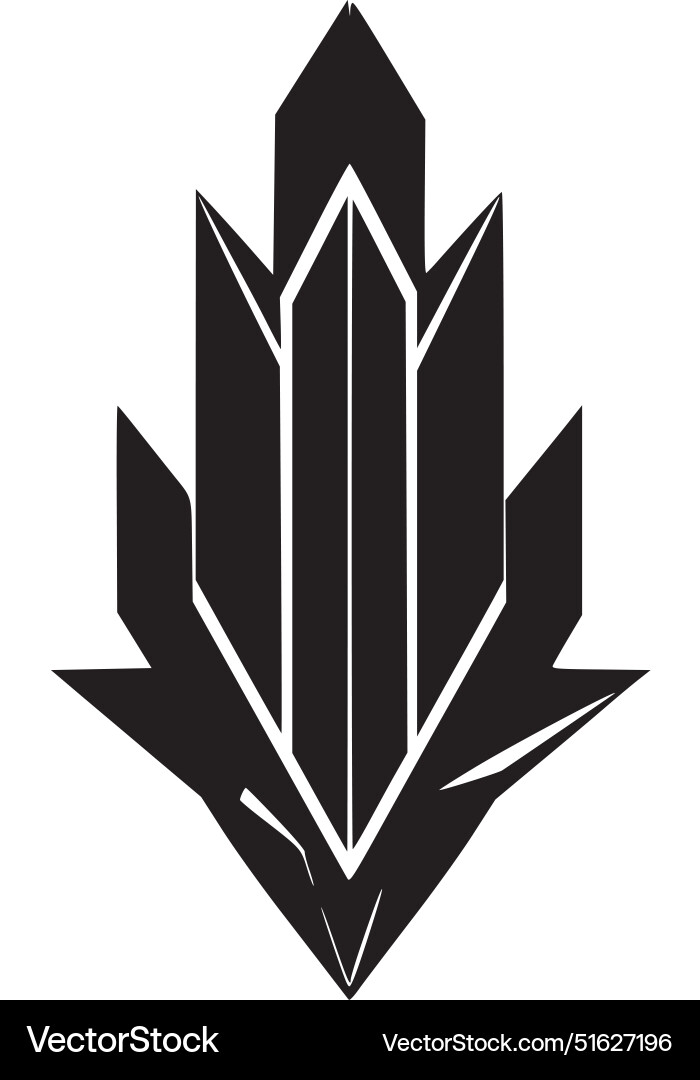 Crystal - minimalist and simple silhouette Vector Image