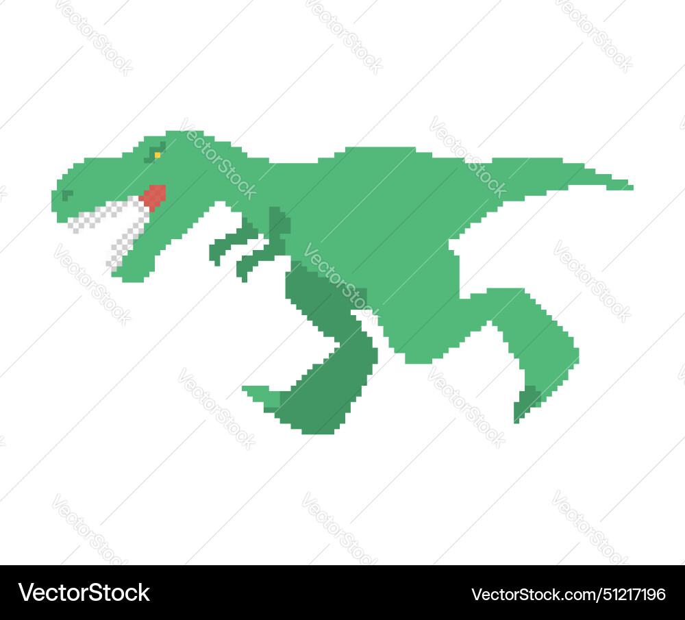Dinosaur tyrannosaurus rex pixel art pixelated – Royalty-Free Vector ...