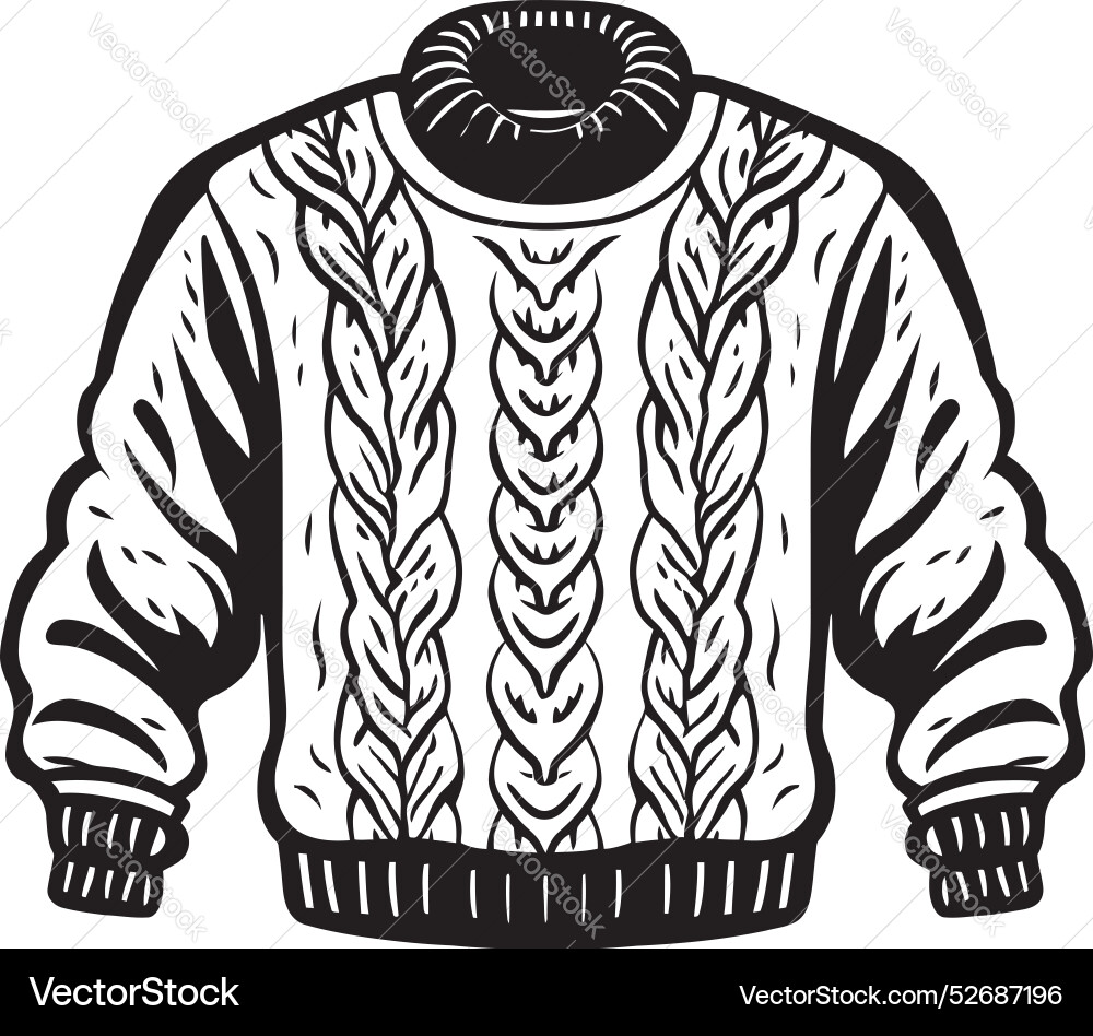 Modern urban classic sweater featuring black Vector Image
