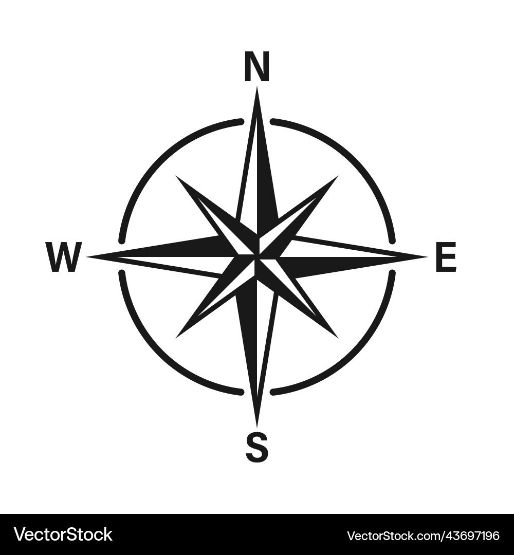 Nautical Wind Rose Chart Royalty Free Vector Image