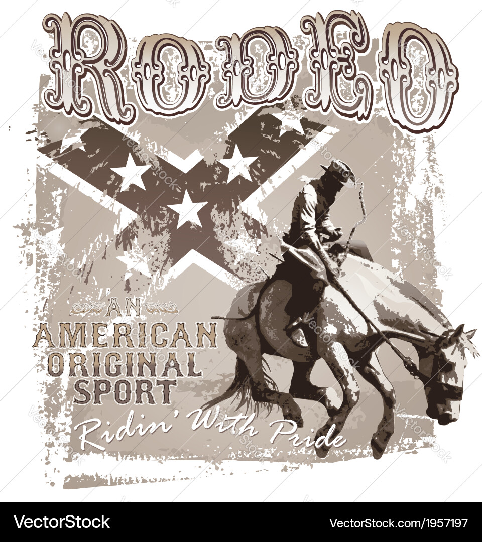 American original sport rodeo Royalty Free Vector Image