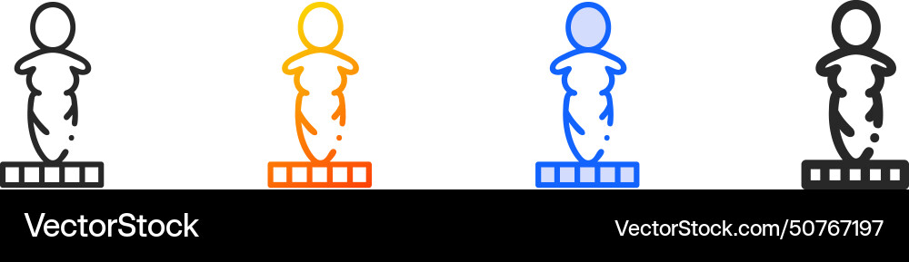 Art iconthin linear gradient blue stroke and bold Vector Image