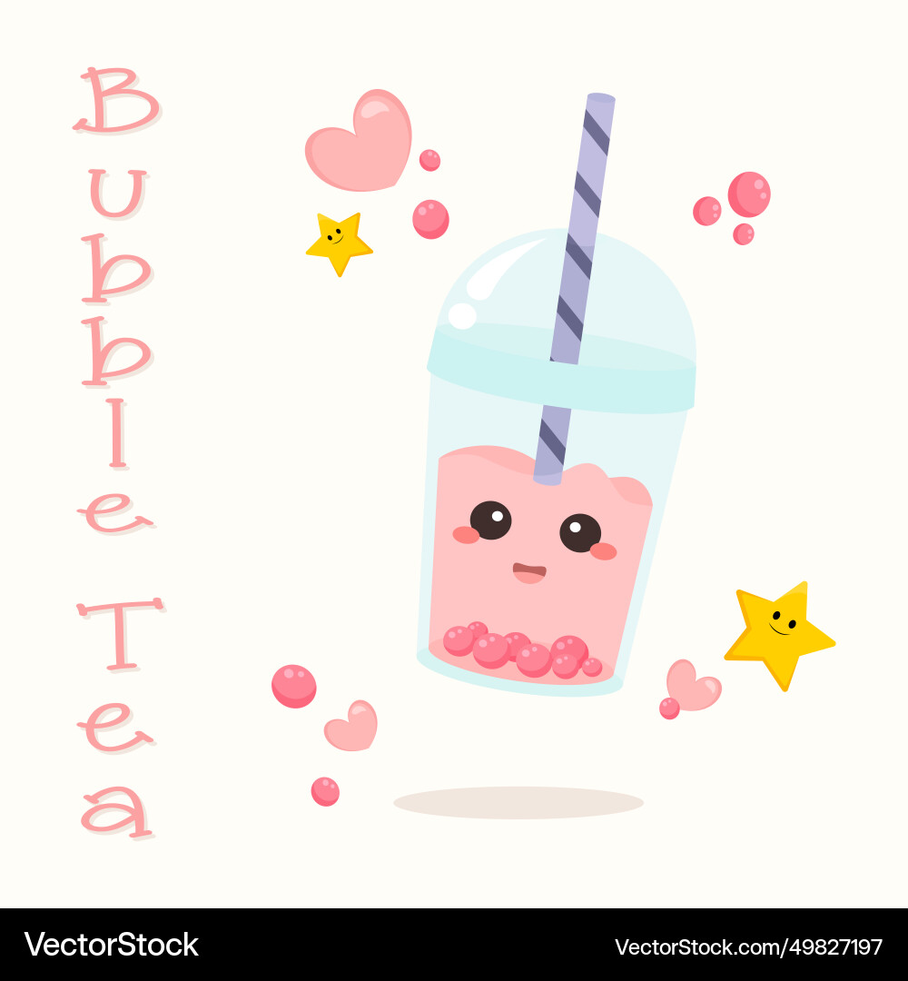 Bubble tea cartoon character Royalty Free Vector Image