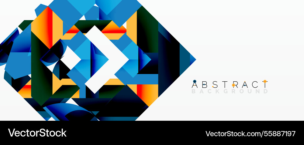 Circles semi circles squares and round triangles Vector Image