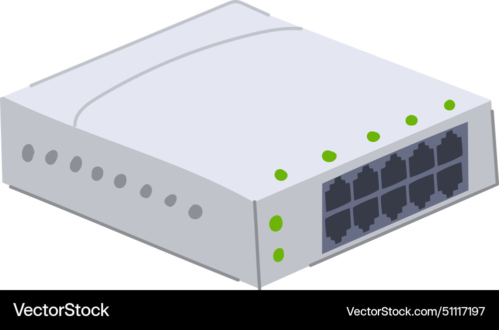 Connectivity network switch cartoon Royalty Free Vector