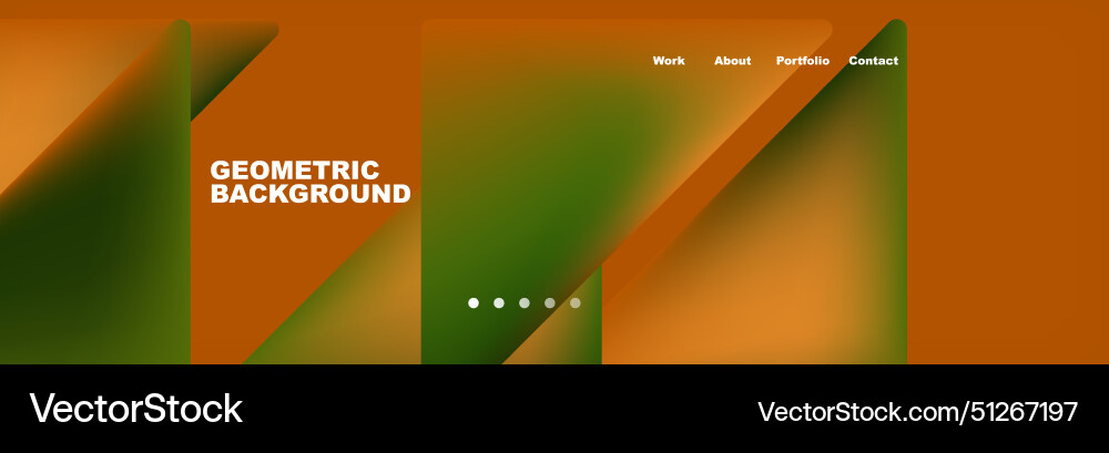 Gradient triangles composition with bright fluid Vector Image