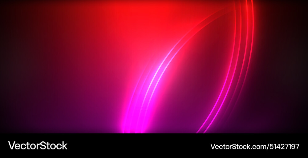 Neon glowing circle rays light round lines Vector Image