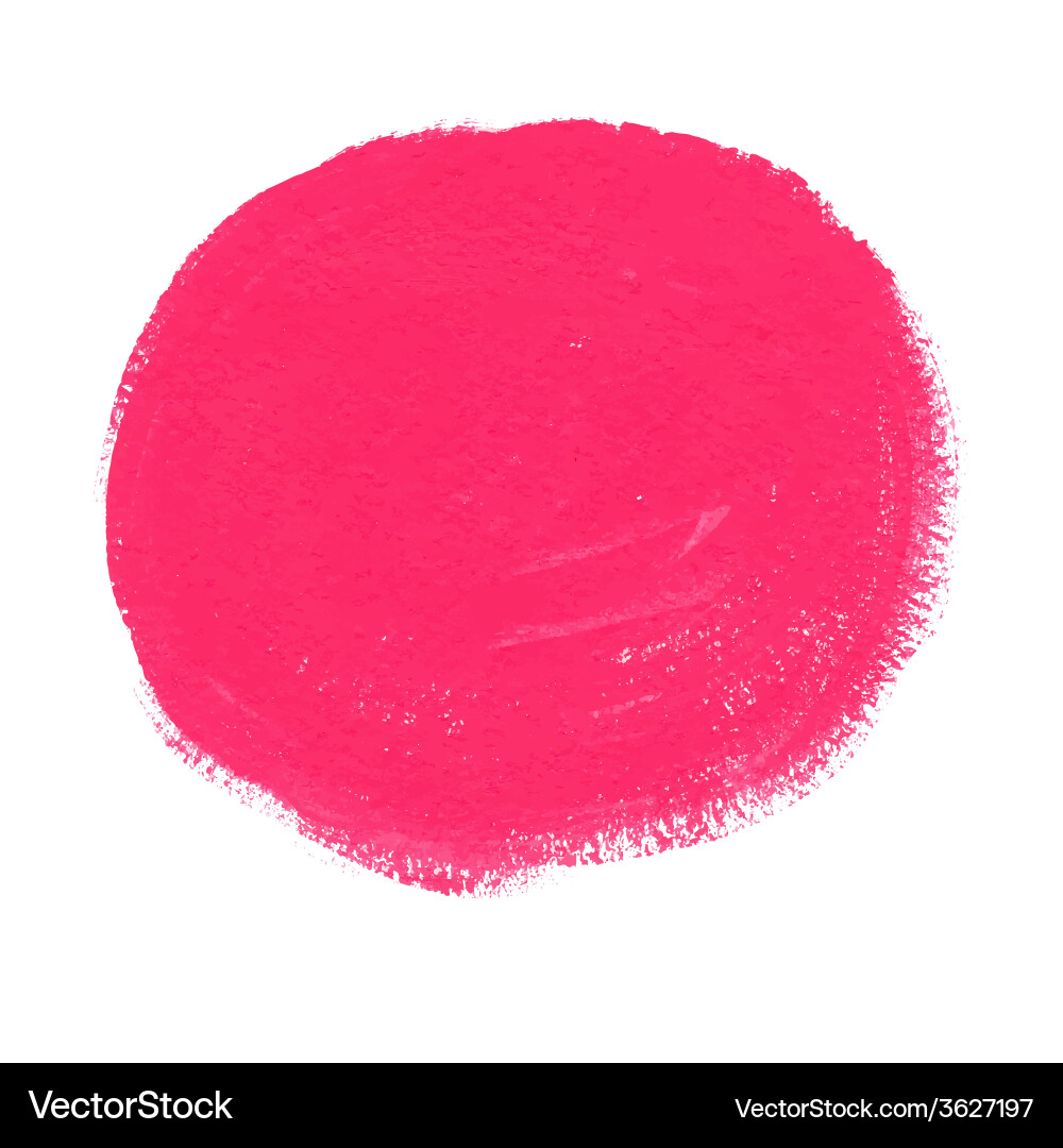 Pink acrylic paint circle Royalty Free Vector Image