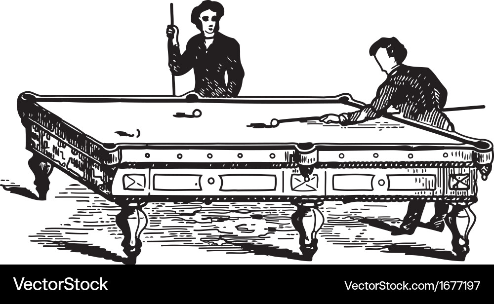 Playing pool Royalty Free Vector Image - VectorStock