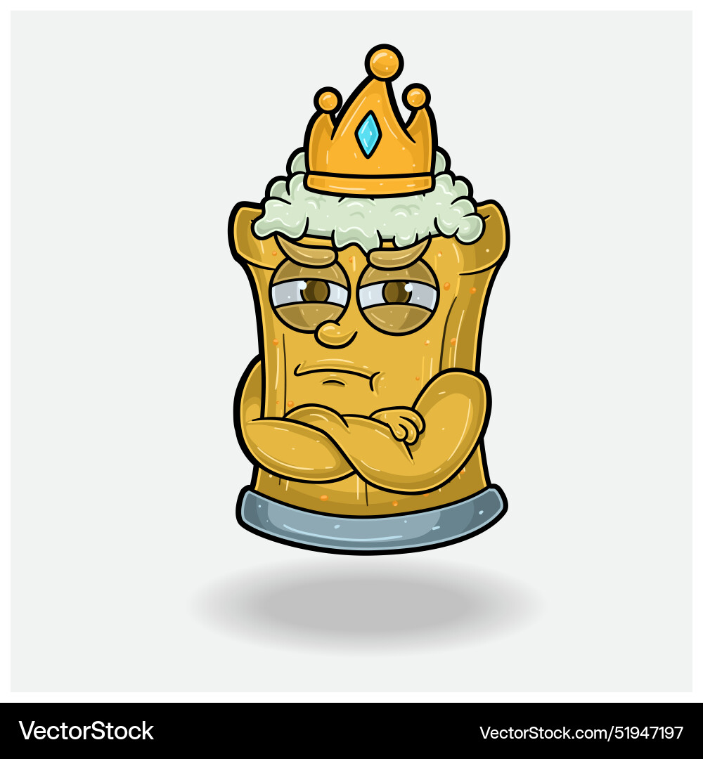 Root beer cartoon with jealous expression Vector Image