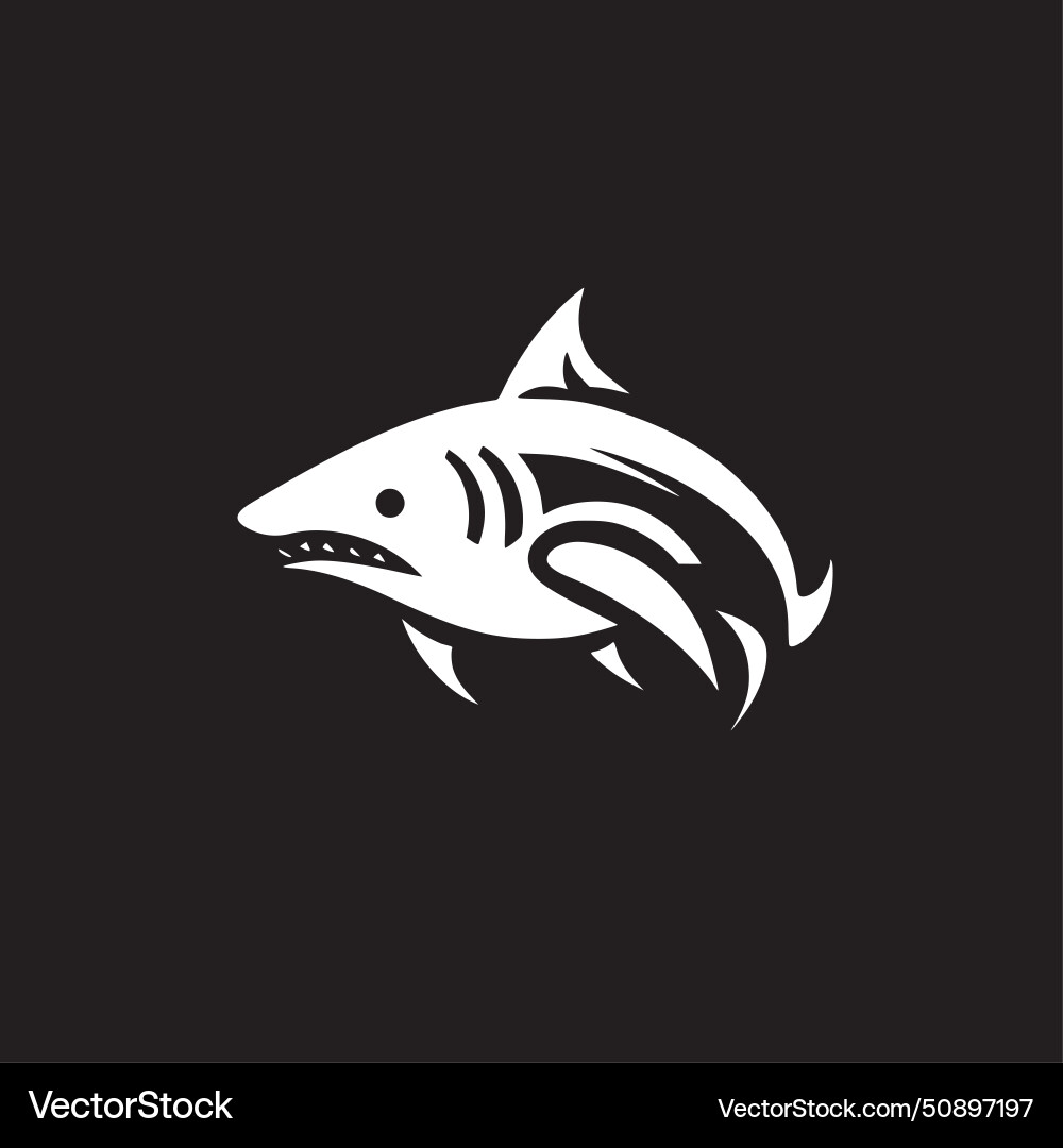Shark - minimalist and simple silhouette Vector Image