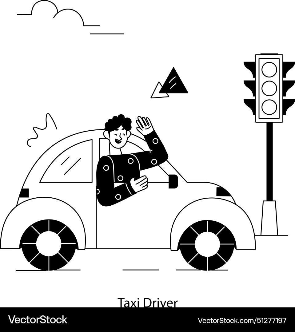 Taxi driver Royalty Free Vector Image - VectorStock