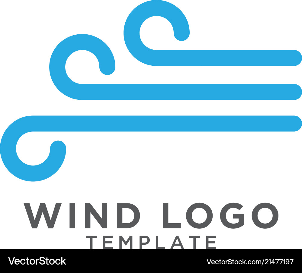 Wind logo design template Royalty Free Vector Image