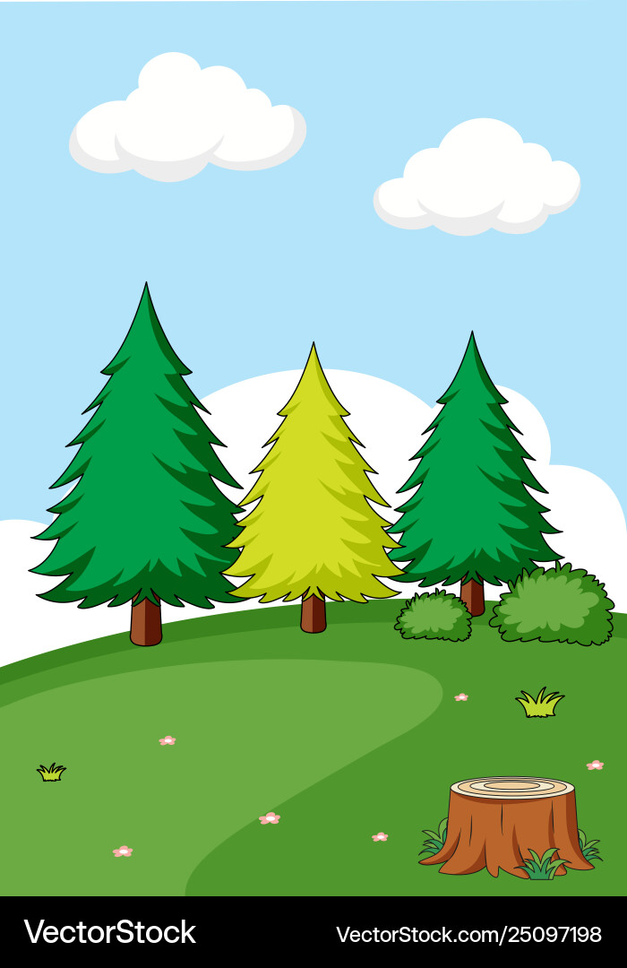A simple nature landscape Royalty Free Vector Image
