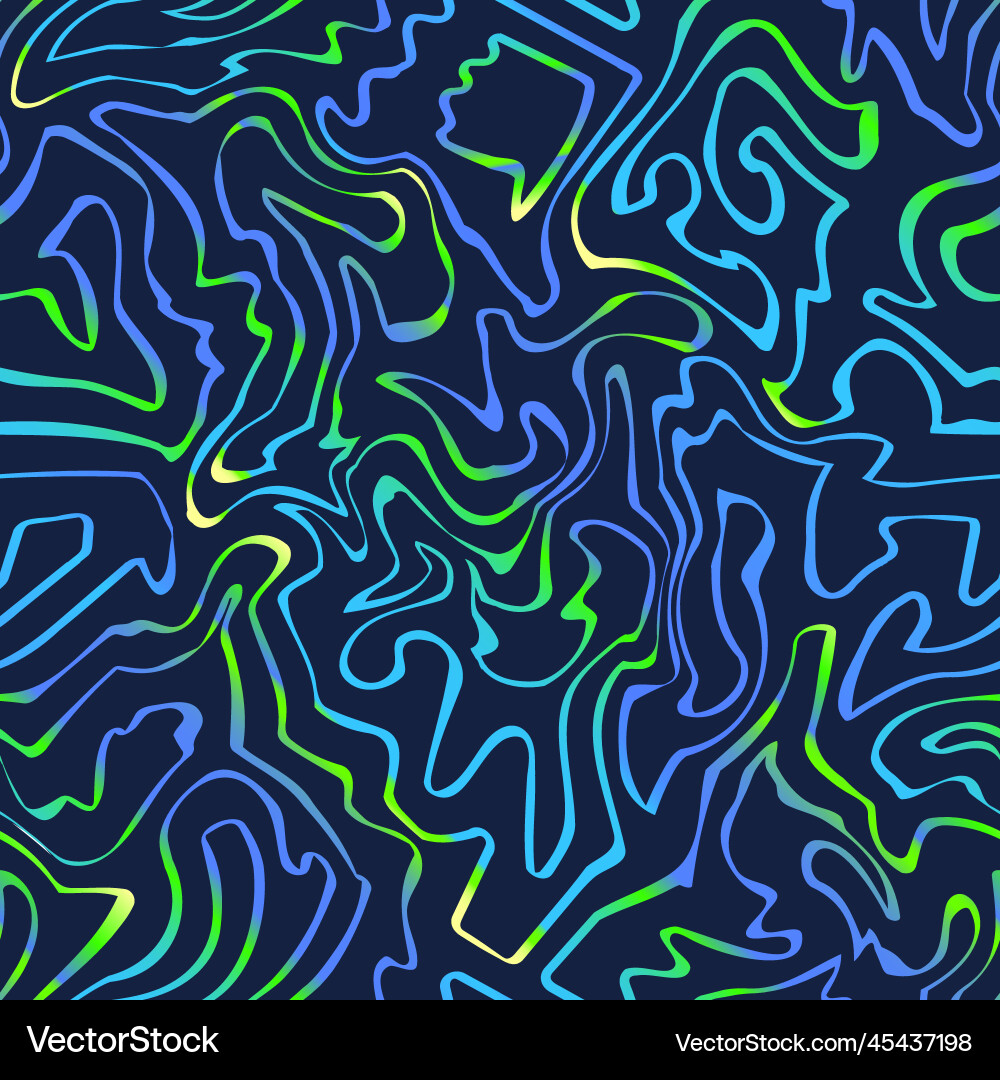 Abstract neon algae seamless pattern Royalty Free Vector