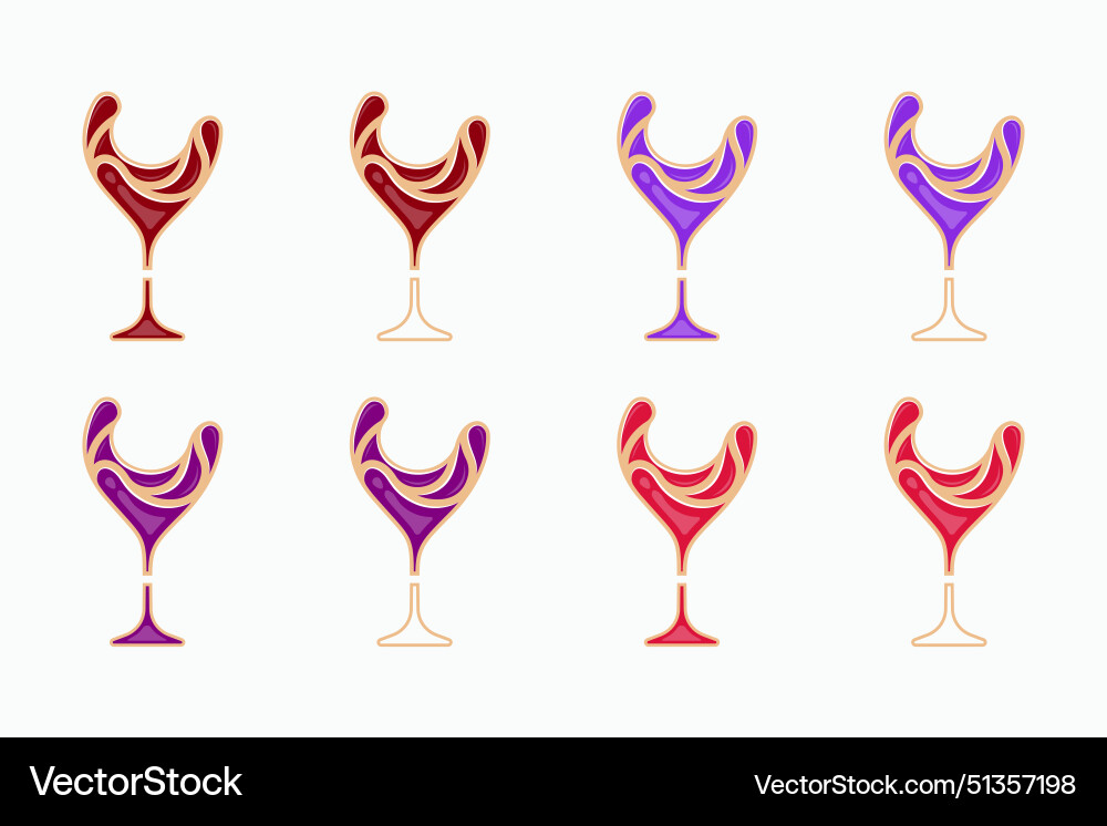 Abstract style wine glass for logo Royalty Free Vector Image