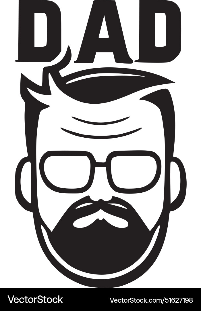 Dad - minimalist and simple silhouette Royalty Free Vector