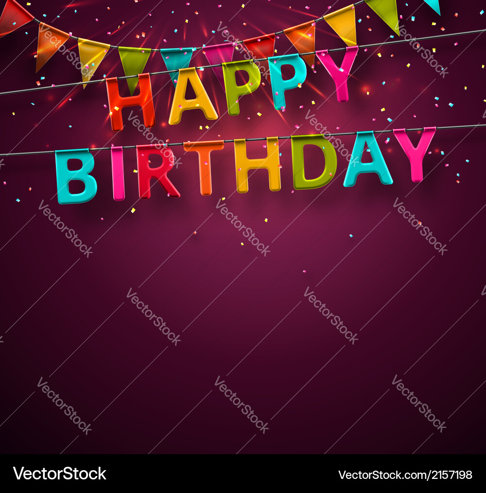 Festive Birthday Background Royalty Free Vector Image