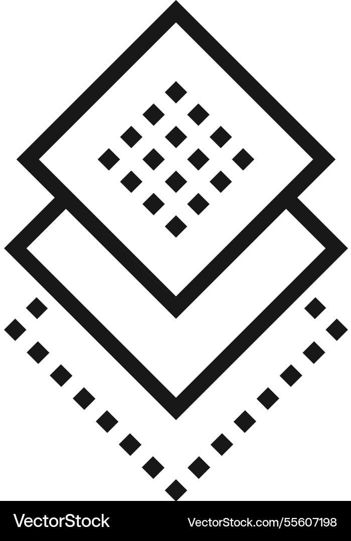 Layers flat line web icon concept Royalty Free Vector Image