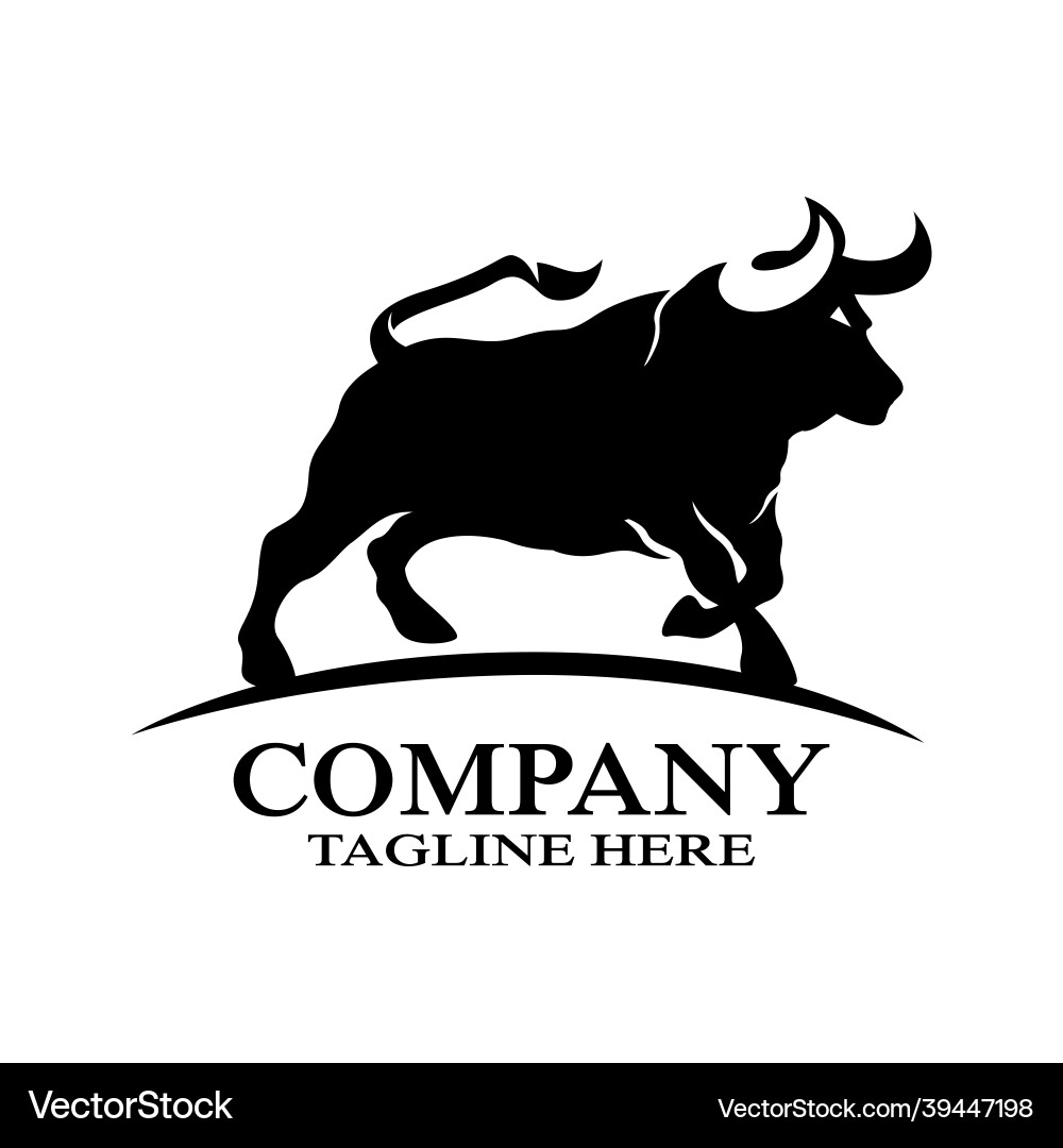 Modern angry bull logo Royalty Free Vector Image