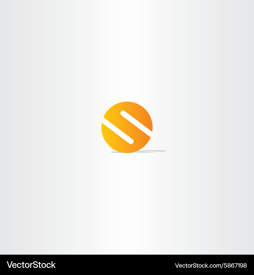 Orange Letter S Logo Circle Royalty Free Vector Image