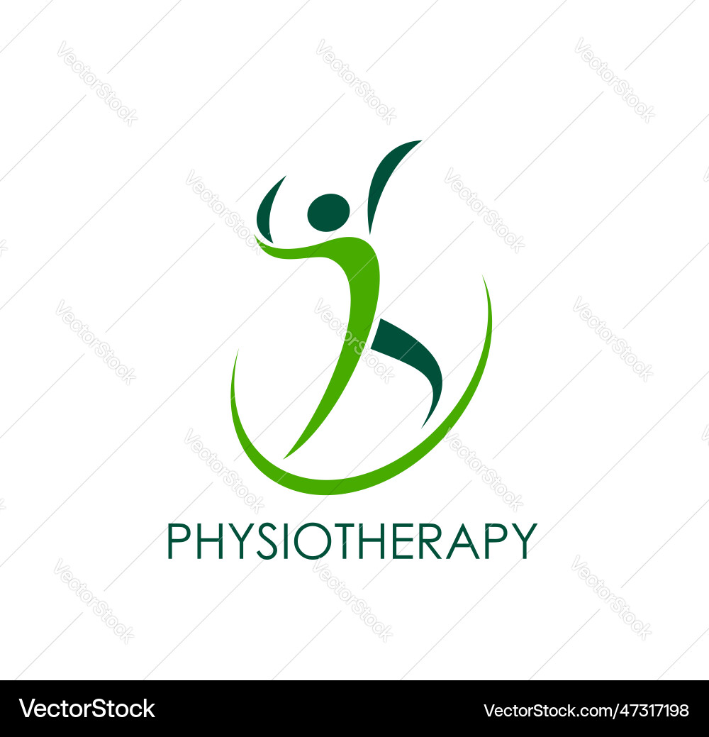 Physiotherapy icon physical therapy treatment Vector Image
