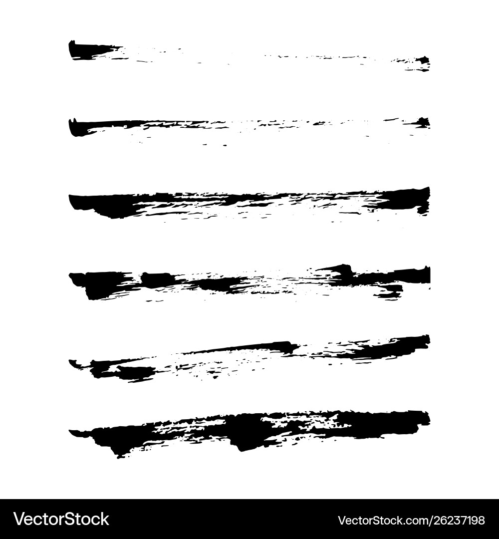 Set hand drawn grunge brush Royalty Free Vector Image