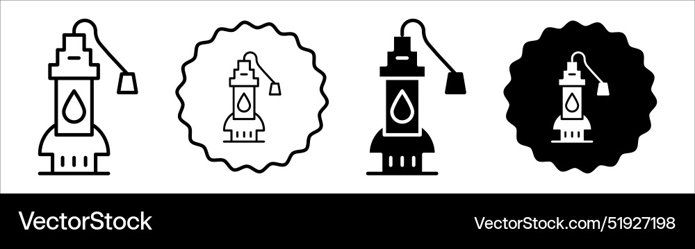 Sump pump icon symbol set collection Royalty Free Vector