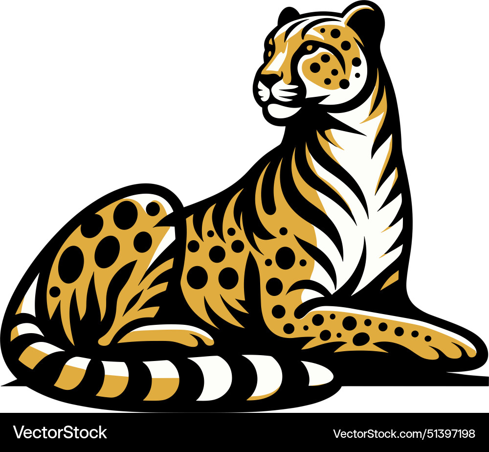 Tiger logo head standing Royalty Free Vector Image