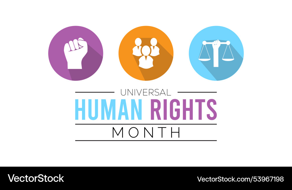 Universal human rights month Royalty Free Vector Image