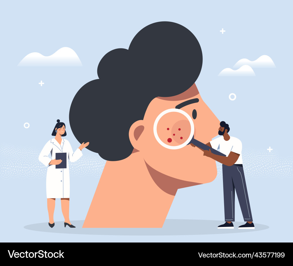 Concept of dermatology Royalty Free Vector Image