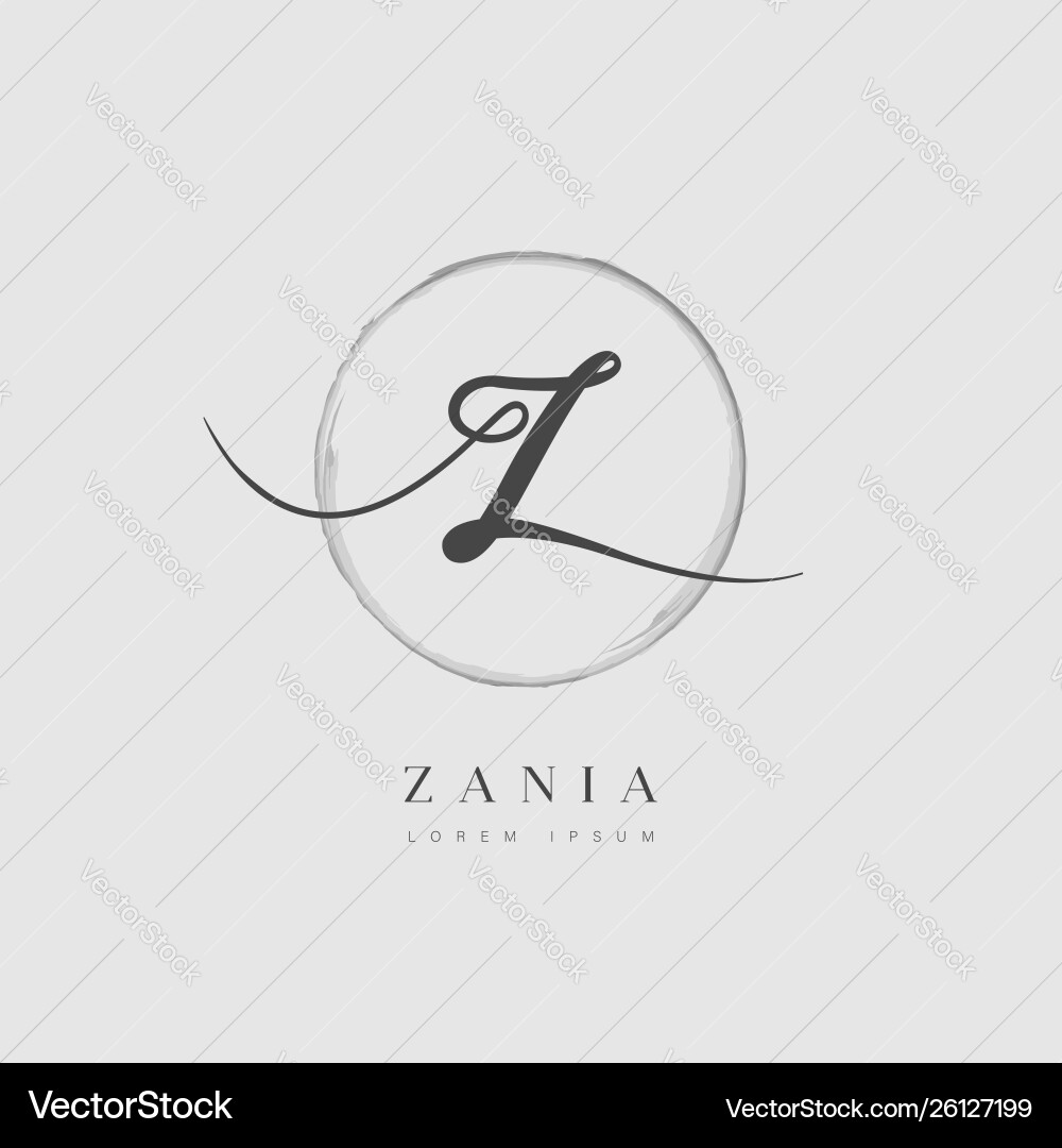 Elegant initial letter type z logo Royalty Free Vector Image