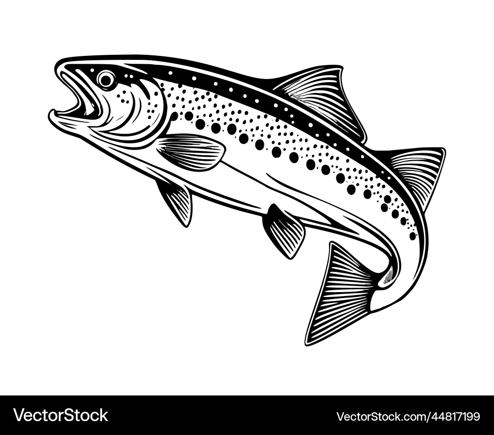 Fisch-Logo geschnittene Symbol Lizenzfreies Vektorbild