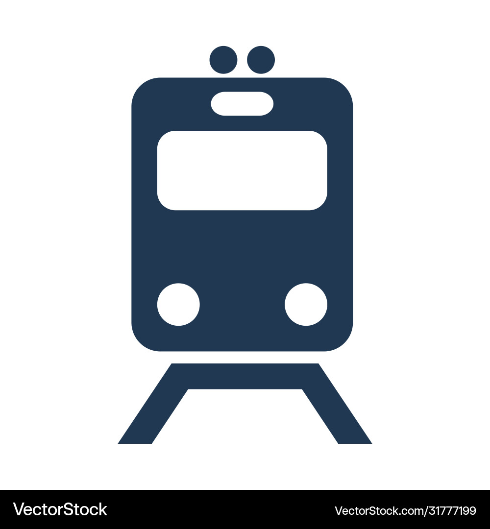 Metro train underground transport icon Royalty Free Vector