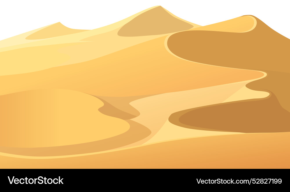 Sand dune landscape desert background travel Vector Image