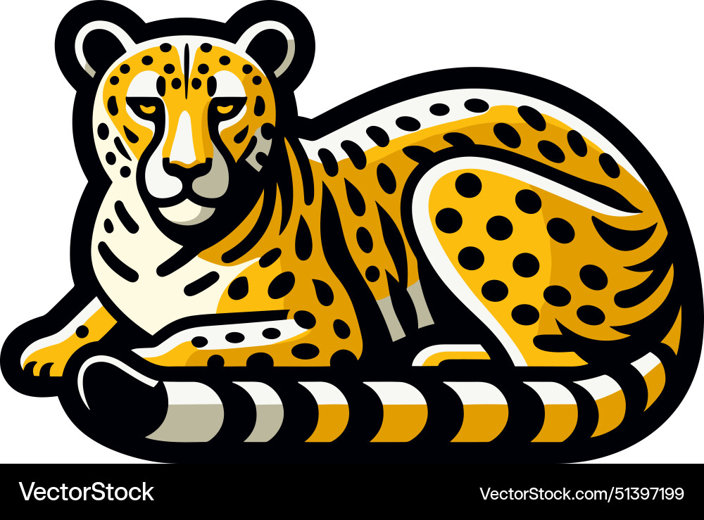 Tiger logo head standing Royalty Free Vector Image