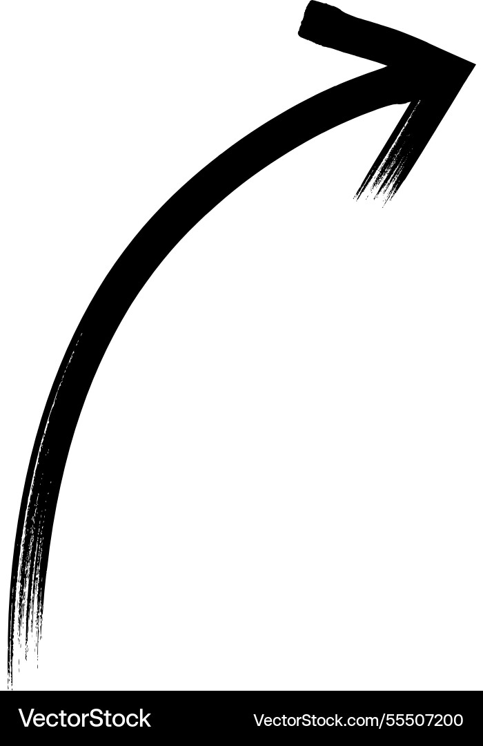 Black marker arrow pointing right direction Vector Image