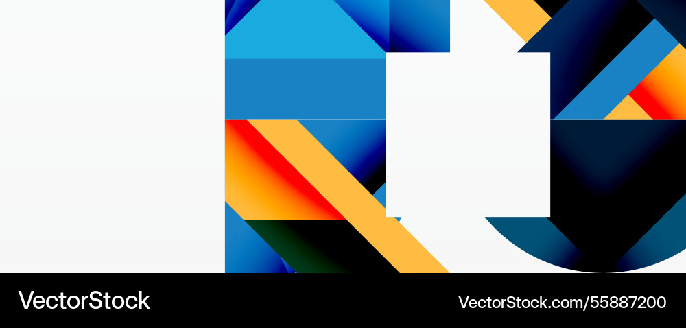 Circles semi circles squares and round triangles Vector Image