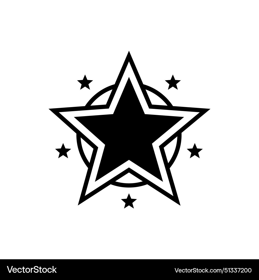Flat star design Royalty Free Vector Image - VectorStock