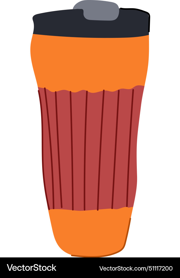 Friendly reusable coffee cup cartoon Royalty Free Vector