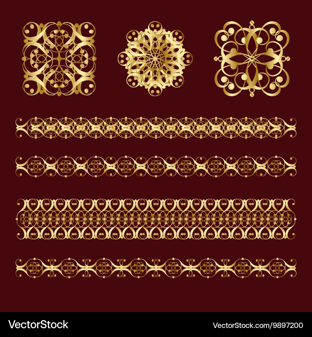 Gold border Royalty Free Vector Image - VectorStock