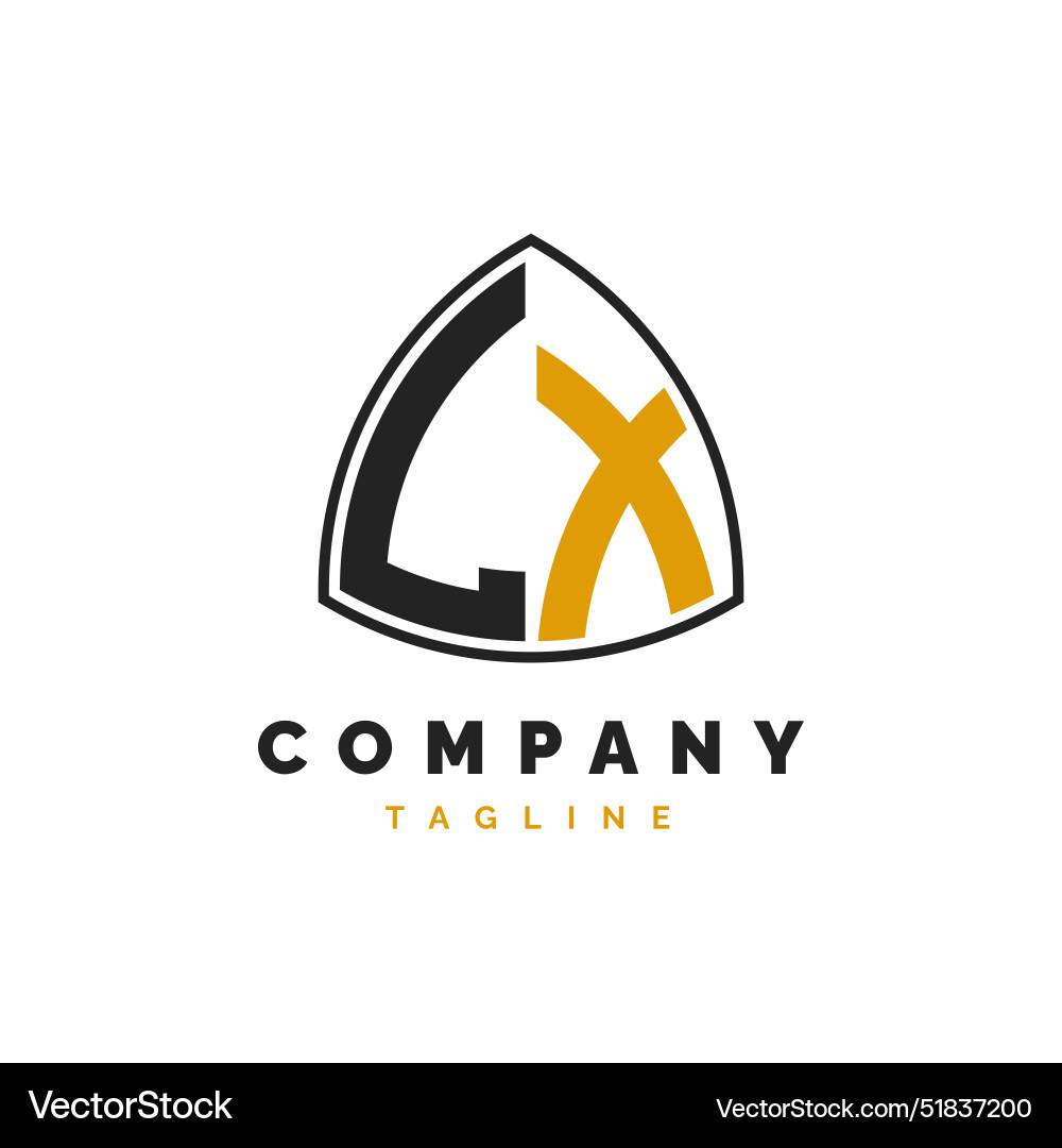 Initial letter lx logo design alphabet Royalty Free Vector