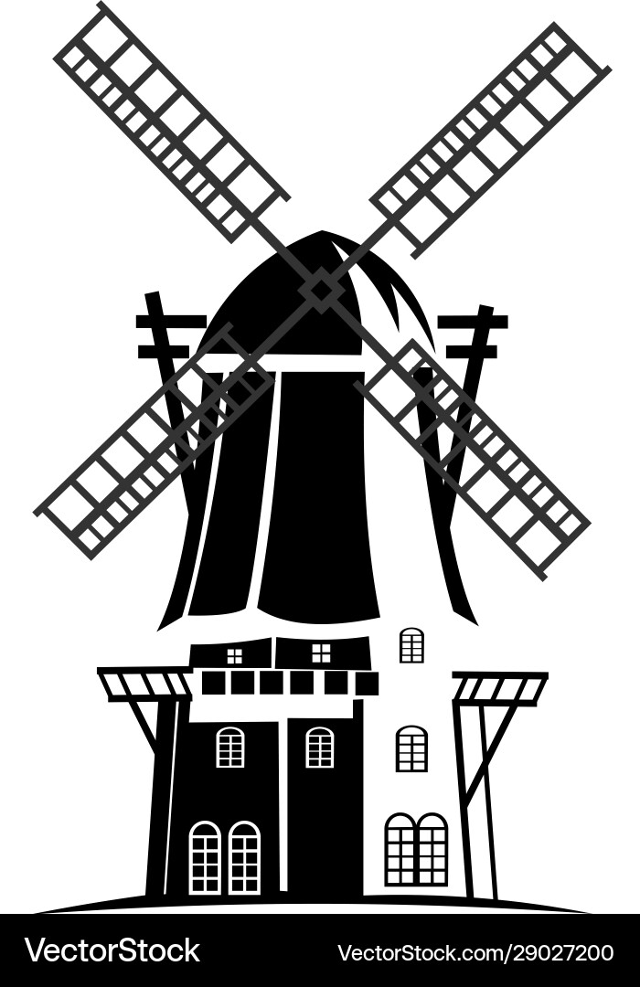 Windmill logo Royalty Free Vector Image - VectorStock