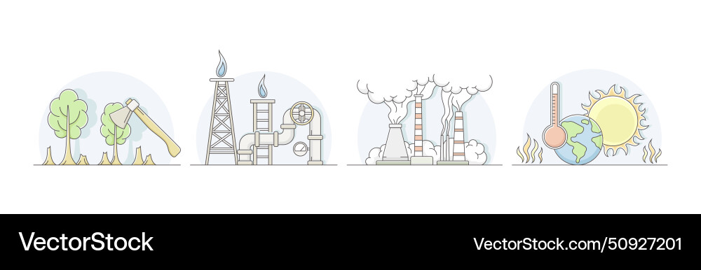 Environmental issues and world resources Vector Image