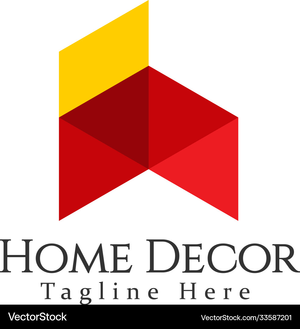 Home decor logo template design Royalty Free Vector Image