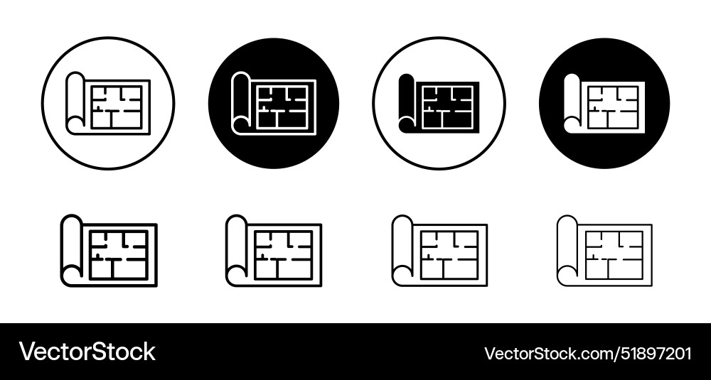 House plan icon building floor blueprint or draft Vector Image