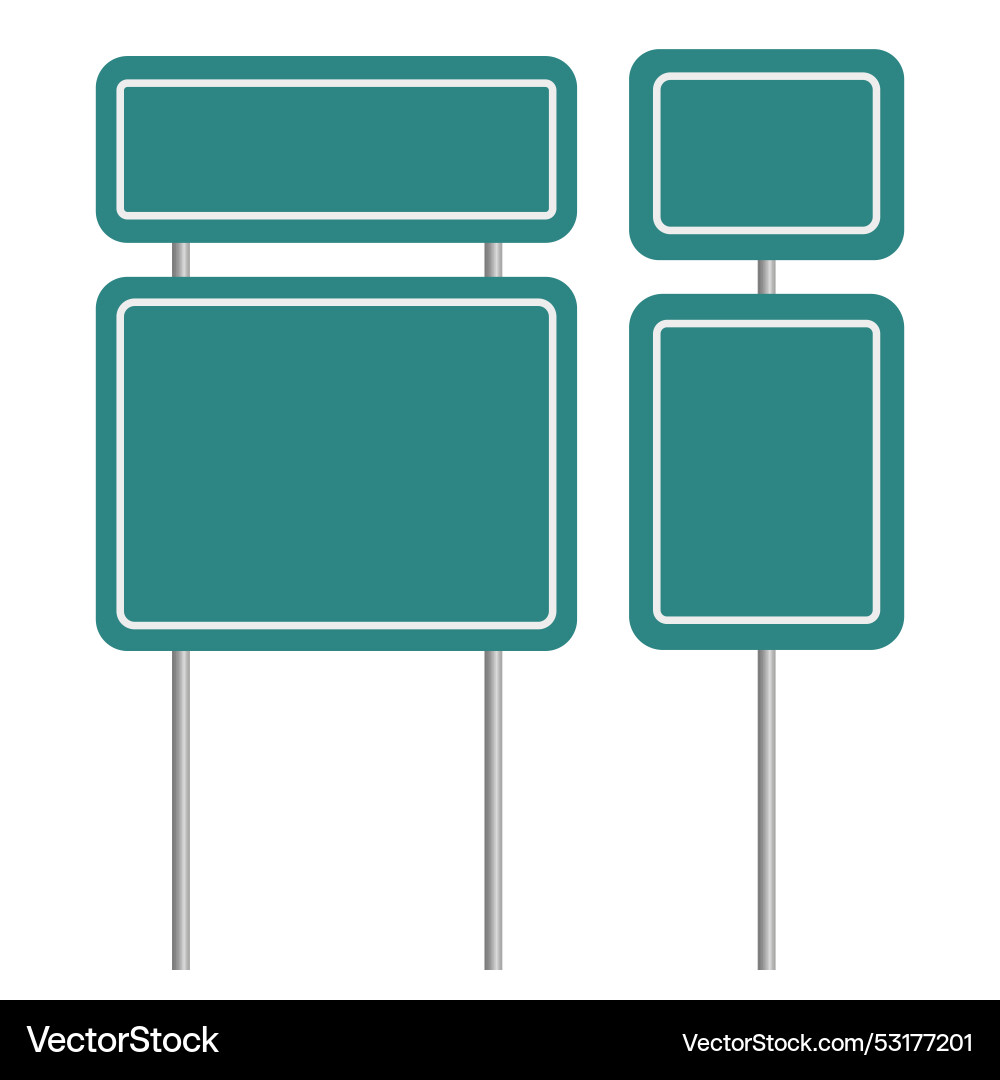 Sign road are empty mark location signs Royalty Free Vector