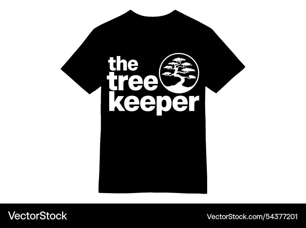 Treekeeper minimalist bonsai t-shirt design Vector Image