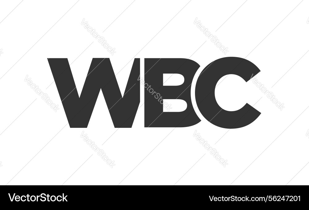 Wbc logo design template with strong and modern – Royalty-Free Vector ...